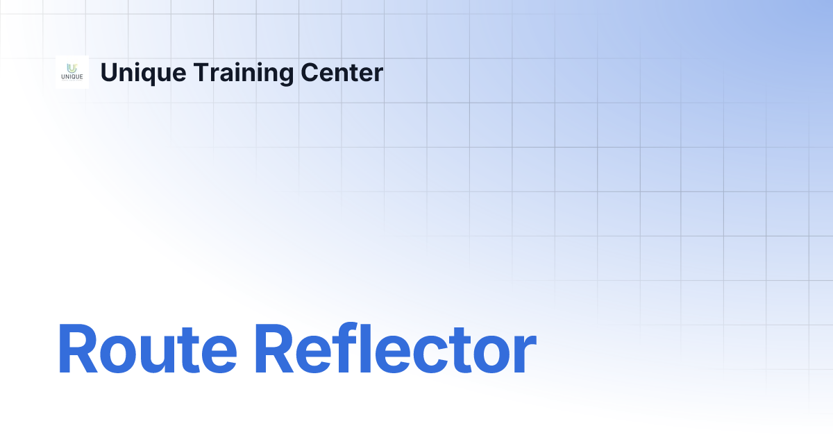 Route Reflector | Unique Training Center